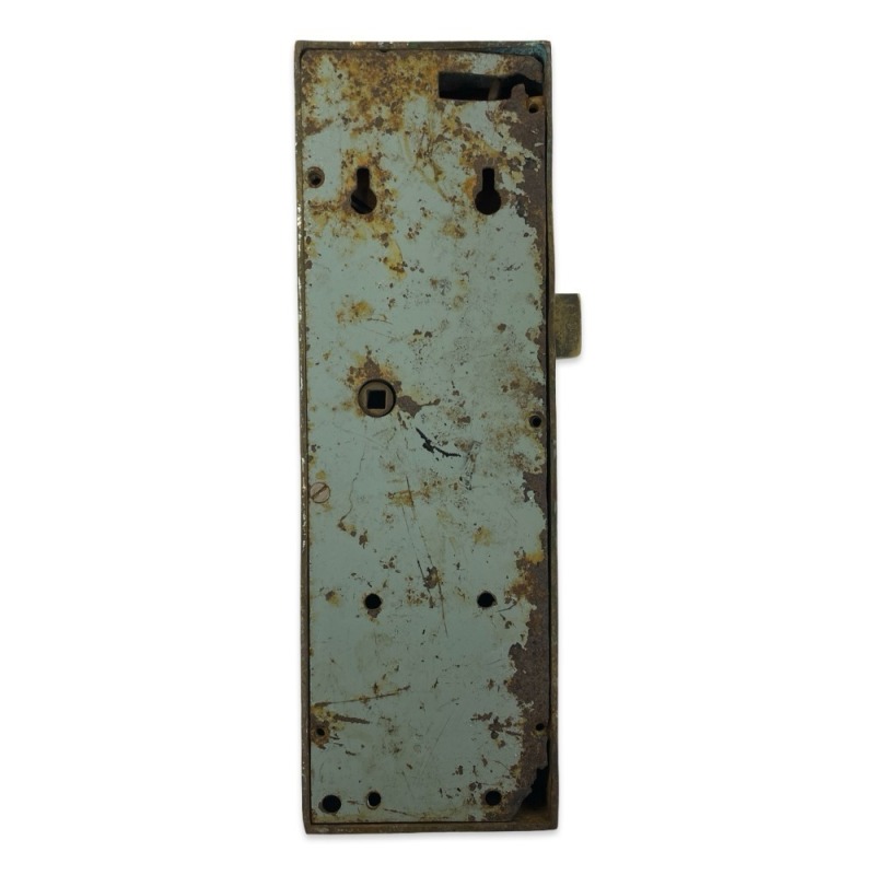 Vintage brass public toilet locks. Measuring approximately 32cm x 10 ...