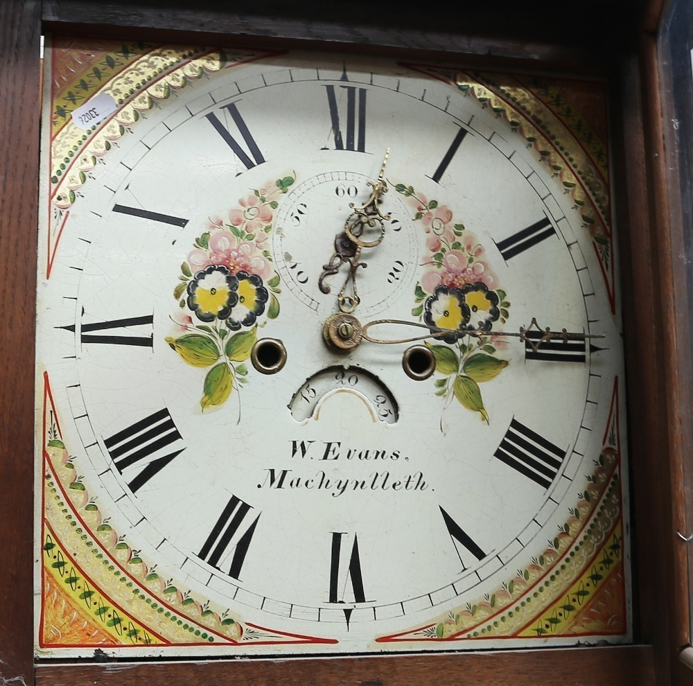 A George III 8 day longcase clock by W Evans of Machynlleth, with ...