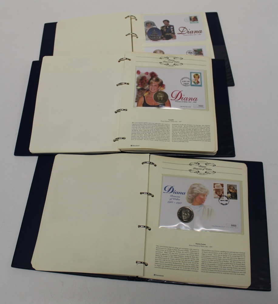 Three folders of Westminster Collection Diana Princess of Wales First ...
