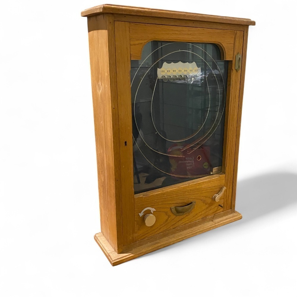 Reproduction Penny Arcade Machine In Modern pine Case
