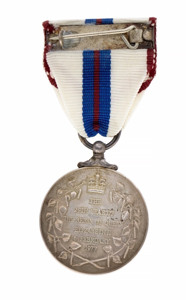 A Queen Elizabeth II 25th Year of the Reign 6th February 1977 Medal, on ...