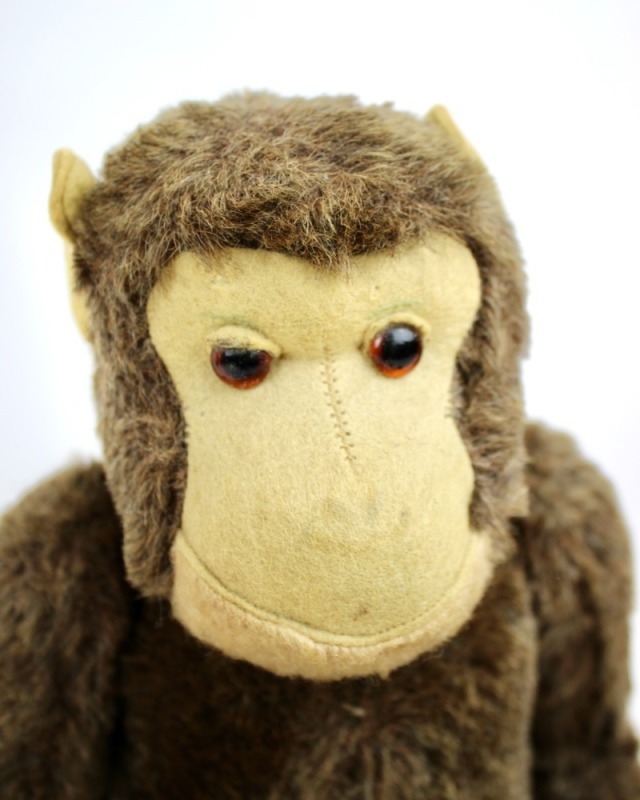 Vintage large Monkey / Chimp Teddy, with articulated arms, legs, tail ...