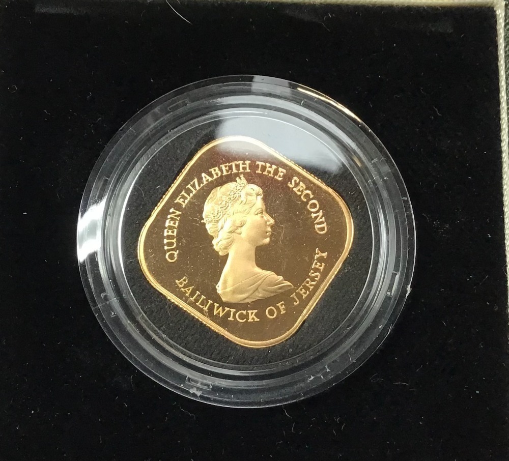 Jersey 1981 Commemorative Gold Proof One Pound Coin In Original Case ...