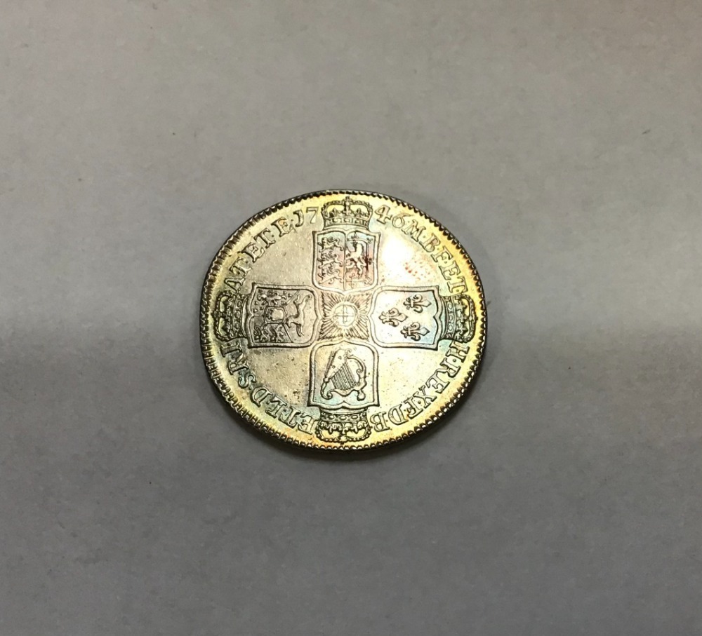 George II 1746 LIMA Half Crown. Higher grade.