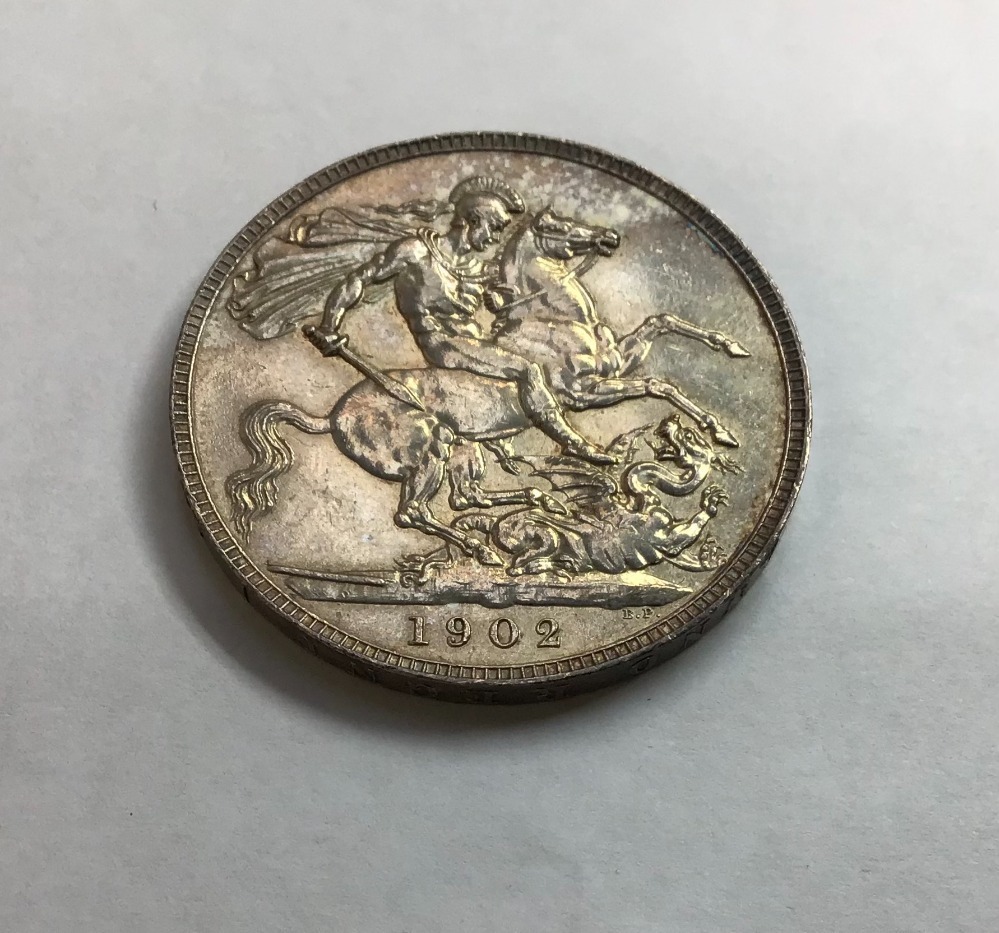 Edward VII 1902 Crown, better grade.