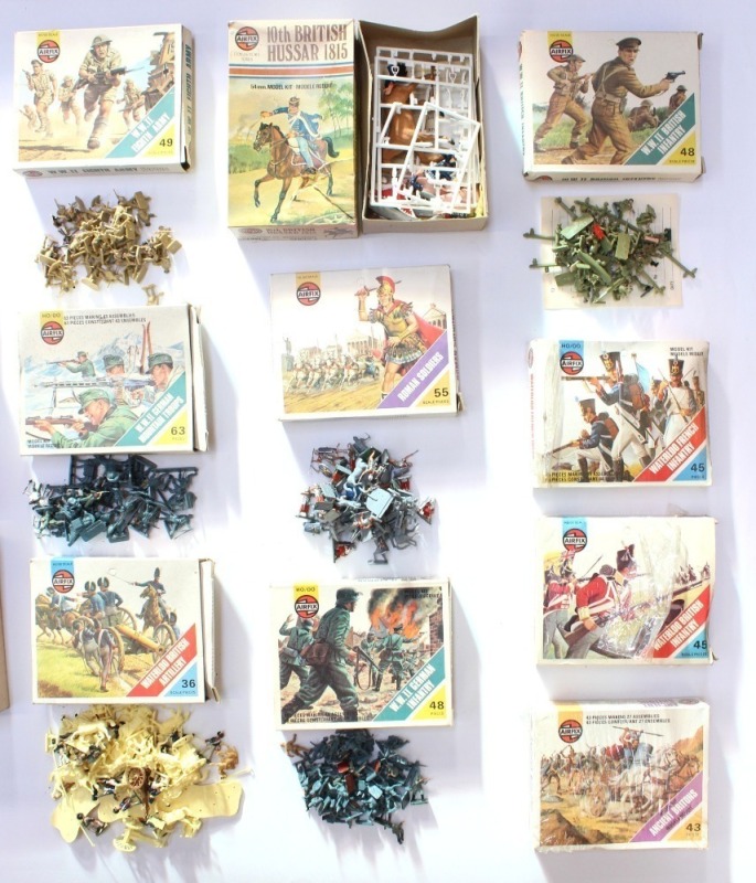 Airfix: A collection of assorted boxed Airfix figure kits of various ...