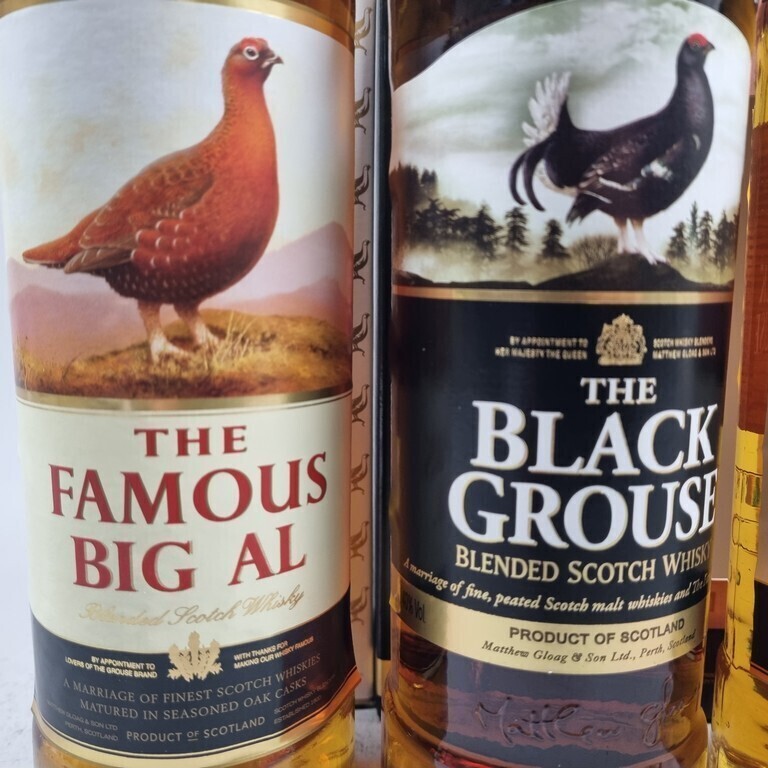 3 Bottles Famous Grouse Blended Whisky including The Black Grouse