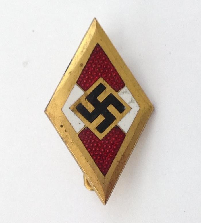 WW2 Third Reich Hitlerjugend Ehrenzeichen Hitler Youth Honour badge. No ...