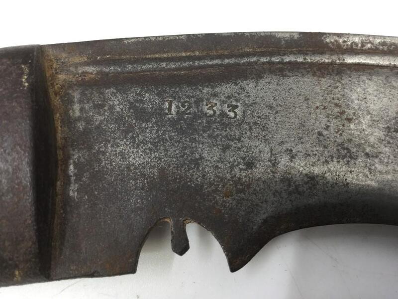 WW2 British Gurkha Kukri knife with 33cm single edged fullered blade ...