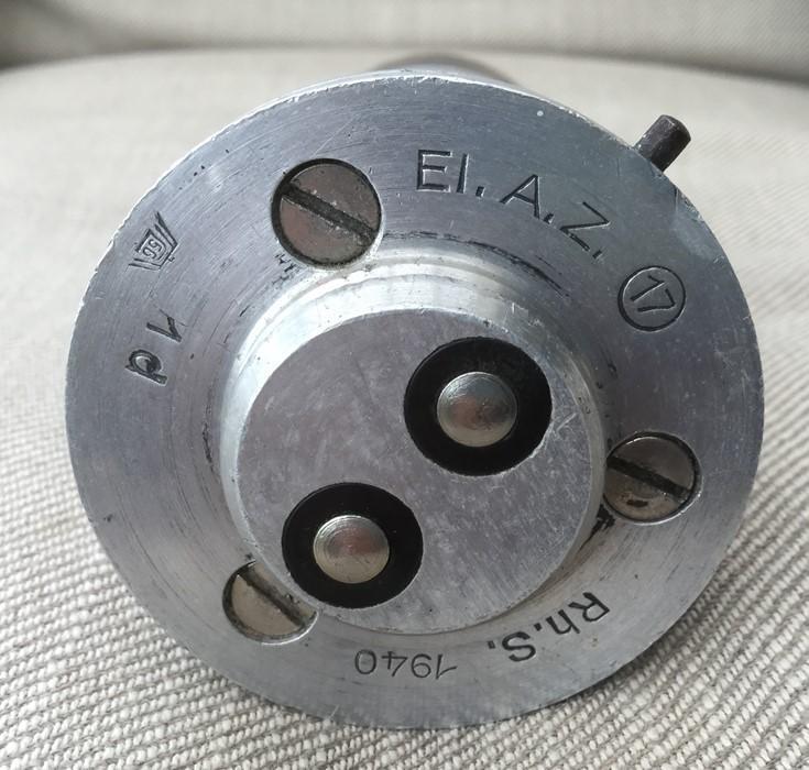 WW2 Third Reich Luftwaffe Type 17 Battle of Britain era bomb fuze. Maker marked ELAZ - (El.A.Z ...