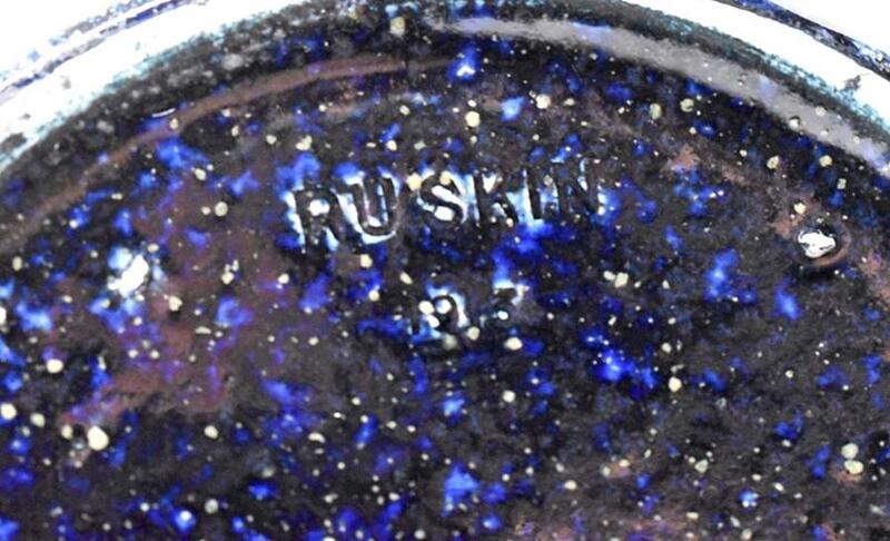 Ruskin Pottery: A Ruskin Pottery baluster vase with high fired blue ...