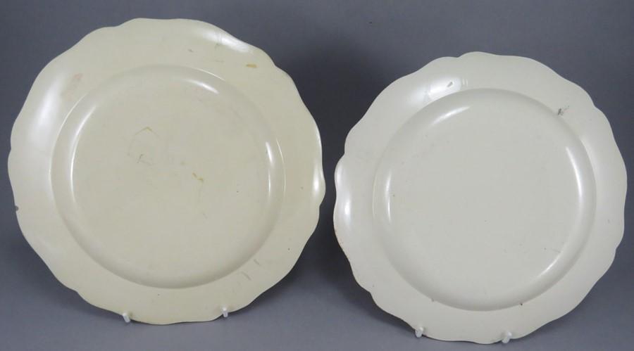 Two late eighteenth century Wedgwood creamware moulded plates, c.1765 ...